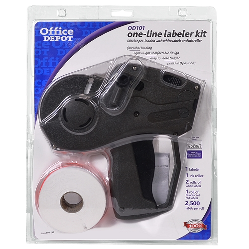 Office Depot OD101 One-Line Labeler Kit (Black)